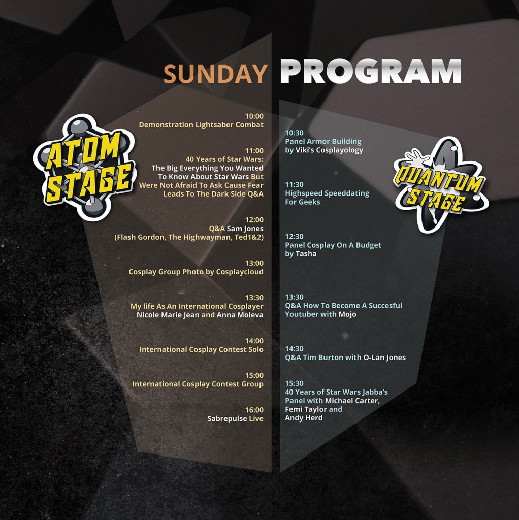 Program sunday comic con brussels - Comic Con Gent