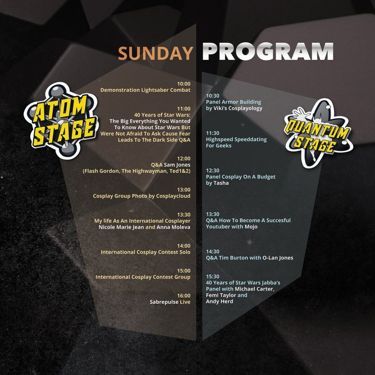 Program sunday comic con brussels - Comic Con Gent