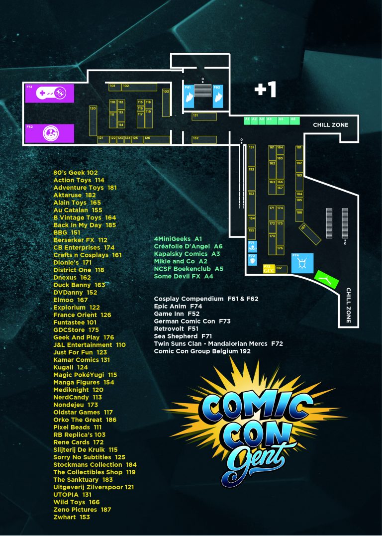 Grondplan Gent +1 - Comic Con Gent
